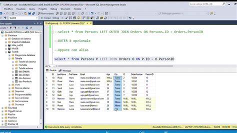 11 left outer join sql server youtube