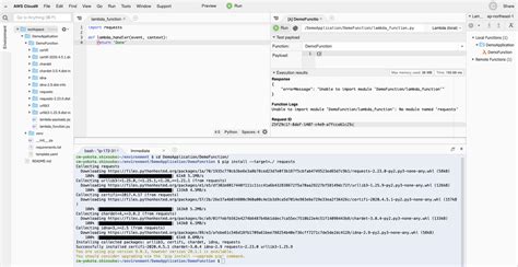 cloud9 上で lambda を実行する際に “unable to import module no module named