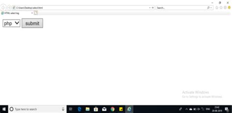 how to implement select and option tag in html edureka