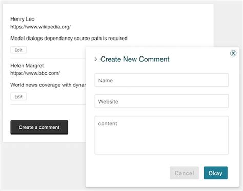 add edit comments using jquery dialoy phppot