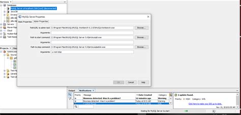 what causes netbeans not to connect to mysql database