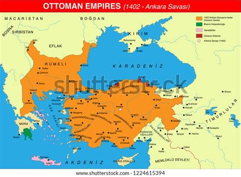 Ankara War Map Ottoman Empire Greatest Stock Vector Royalty Free