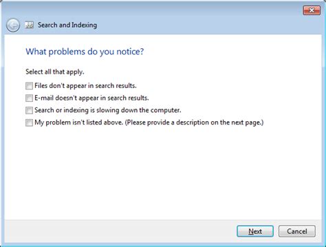how to fix searching and indexing issue and rebuild the index