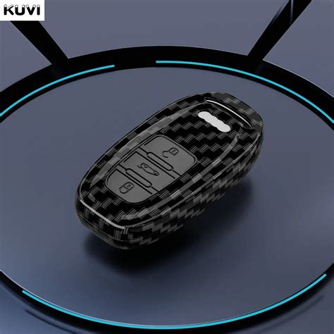 Abs Carbon Fiber Car Key Case Cover For Audi A1 A3 8v A4 B8 B9 A5 