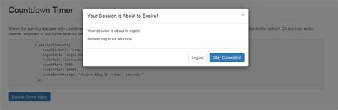 bootstrap session timeout example in laravel