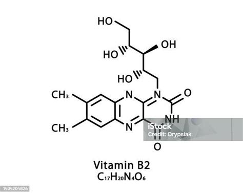 Vitamin B2 Riboflavin Molecular Structure Vitamin B2 Riboflavin
