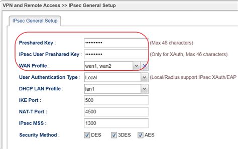 ipsec tunnel main mode between draytek routers client with dynamic ip