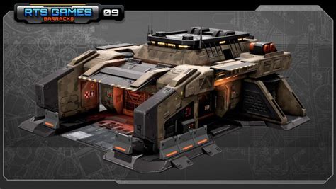 rts barracks unity asset store sci fi building space