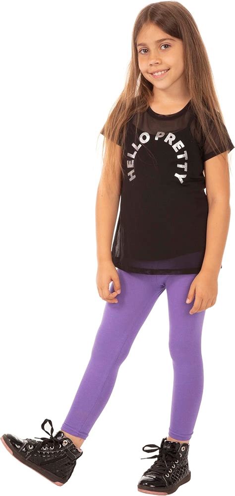 Belady Mädchen Lange Leggings Aus Baumwolle Blickdicht Knöchellang