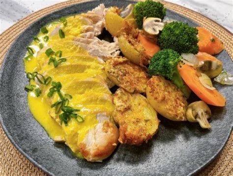 Receita De Peito De Frango Com Batata Bolinha Ao Parmesão Molho De