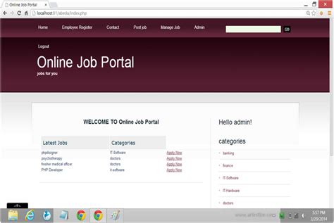 a project report on online job portal