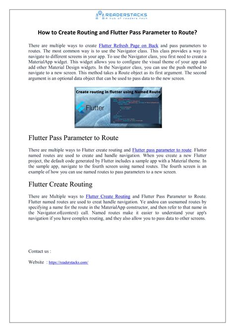 how to create routing and flutter pass parameter to route by