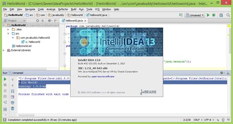 java buddy helloworld jdk8 x intellij idea 13