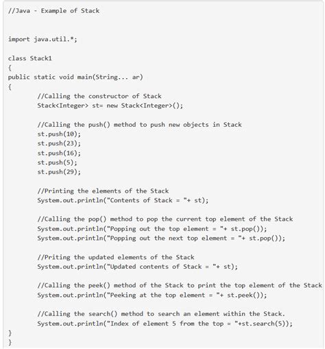 java stack class