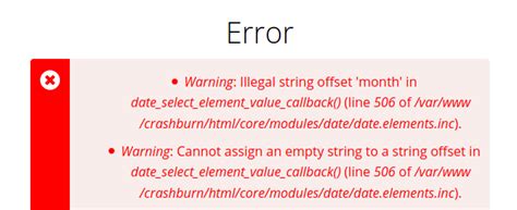 fix php fatal error cannot create references to from string offsets
