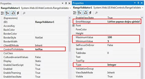 asp rangevalidator kullanımı kodlama merkezi