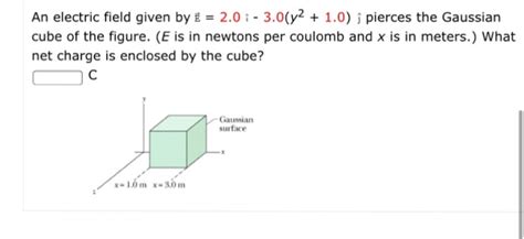 Solved An Electric Field Given By E Rightarrow 2 0 I