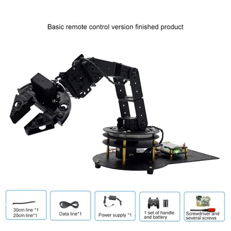 6 dof lengan mekanik diy kit lengan robot manipulator smart sensor