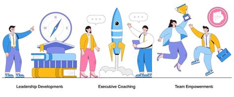 Premium Vector Leadership Development Executive Coaching Team
