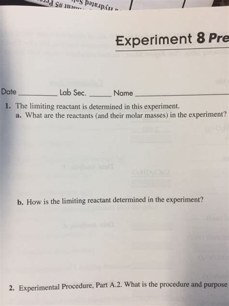 solved the limiting reactant is determined in this experi