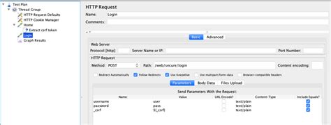 how to use jmeter to test a login page with a csrf token