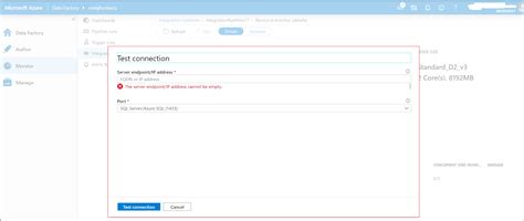 use the diagnose connectivity feature in the ssis