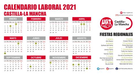 Calendario Laboral De Castilla La Mancha 2023 En Pdf Para Imprimir