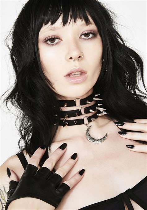 Eternal Eclipse Spiked Choker Moon Choker Chokers Spiked Choker