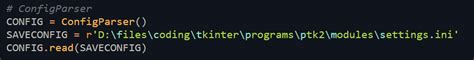 python tkinter and configparser stack overflow