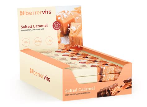 Salted Caramel High Protein Low Sugar Bar By Bettervits