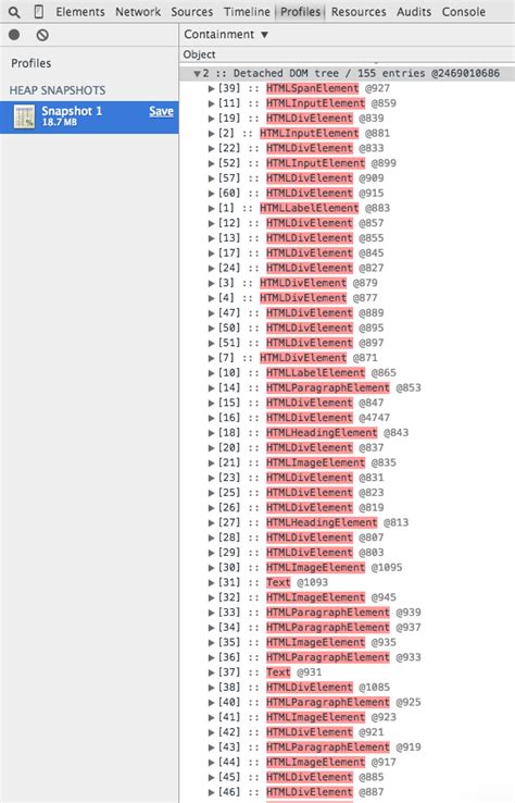 javascript dom nodes not garbage collected stack overflow