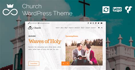 church religious wordpress theme and template visualmodo