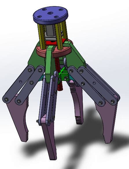 开口夹爪抓手3d模型下载 三维模型 Solidworks模型 制造云 产品模型