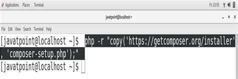 how to install composer on centos javatpoint