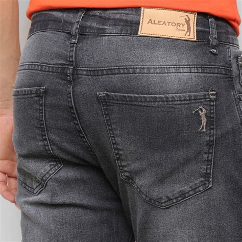 Calça Jeans Aleatory Básica Masculina Calças Jeans Masculina