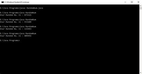 java programing program to generate 6 digits random number positive only