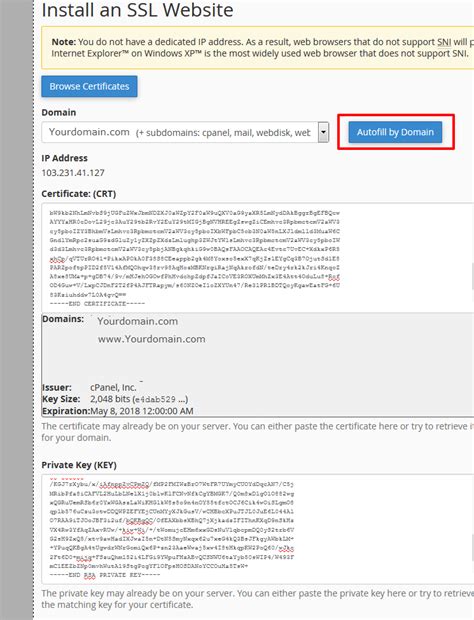 how to install ssl certificate