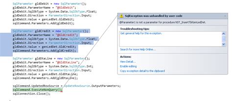 c parameter1 is not a parameter for procedure stack overflow
