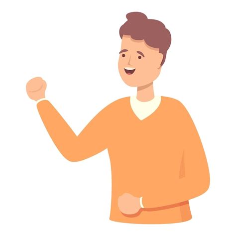 Vector De Dibujos Animados De Icono De Persona De Deleite Cara De