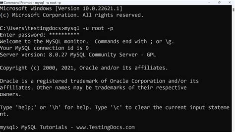 command line mysql client
