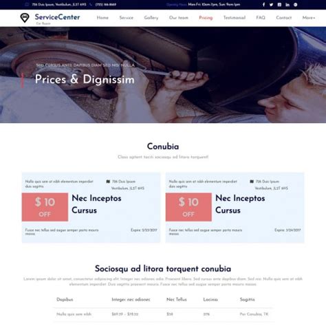 car service website template free download templateonweb