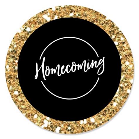Big Dot Of Happiness Hoco Dance Round Homecoming Circle Sticker