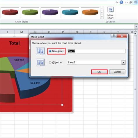 how to place excel charts into other office applications