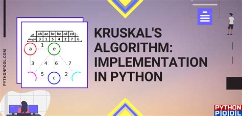 kruskal s algorithm implementation in python python pool