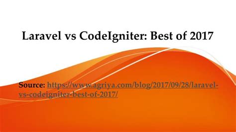 ppt laravel vs codeigniter best of 2017 powerpoint