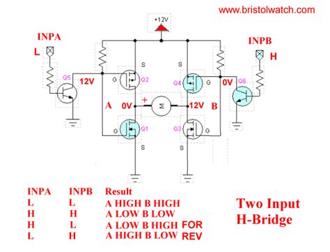 h bridge circuit using power mosfets electronic circuit