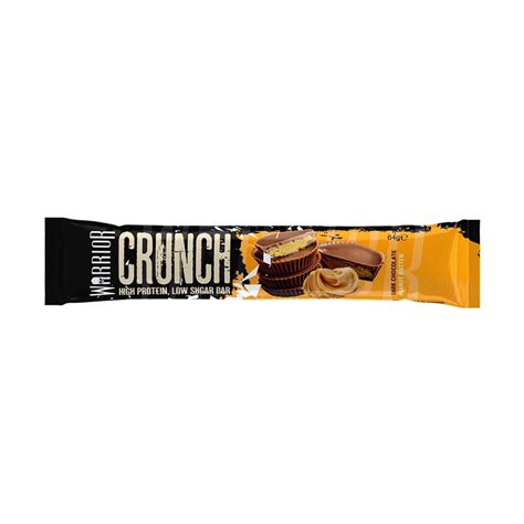 Warrior Crunch Low Sugar High Protein Bar Dark Chocolate Peanut Butter
