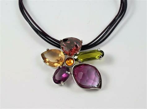 Authentic Signed Swarovski Crystal Heritage Flower Pendant Necklace