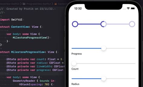 created milestone progressview in swiftui