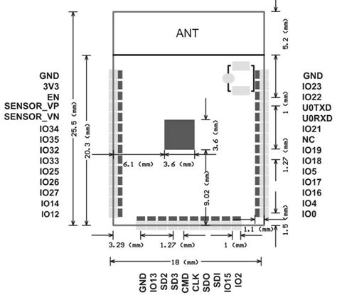 esp32 s wifi and bluetooth module with esp32 and pcb ipex u fl antenna